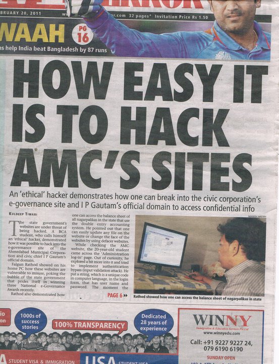 Falgun Rathod |India's Top Ethical Hacker Listed in India's Top Ethical ...